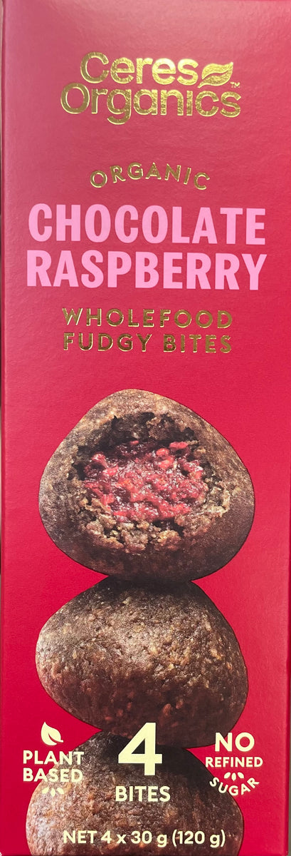 Ceres Organic Wholefood Fudgy Bites, Chocolate Raspberry ...