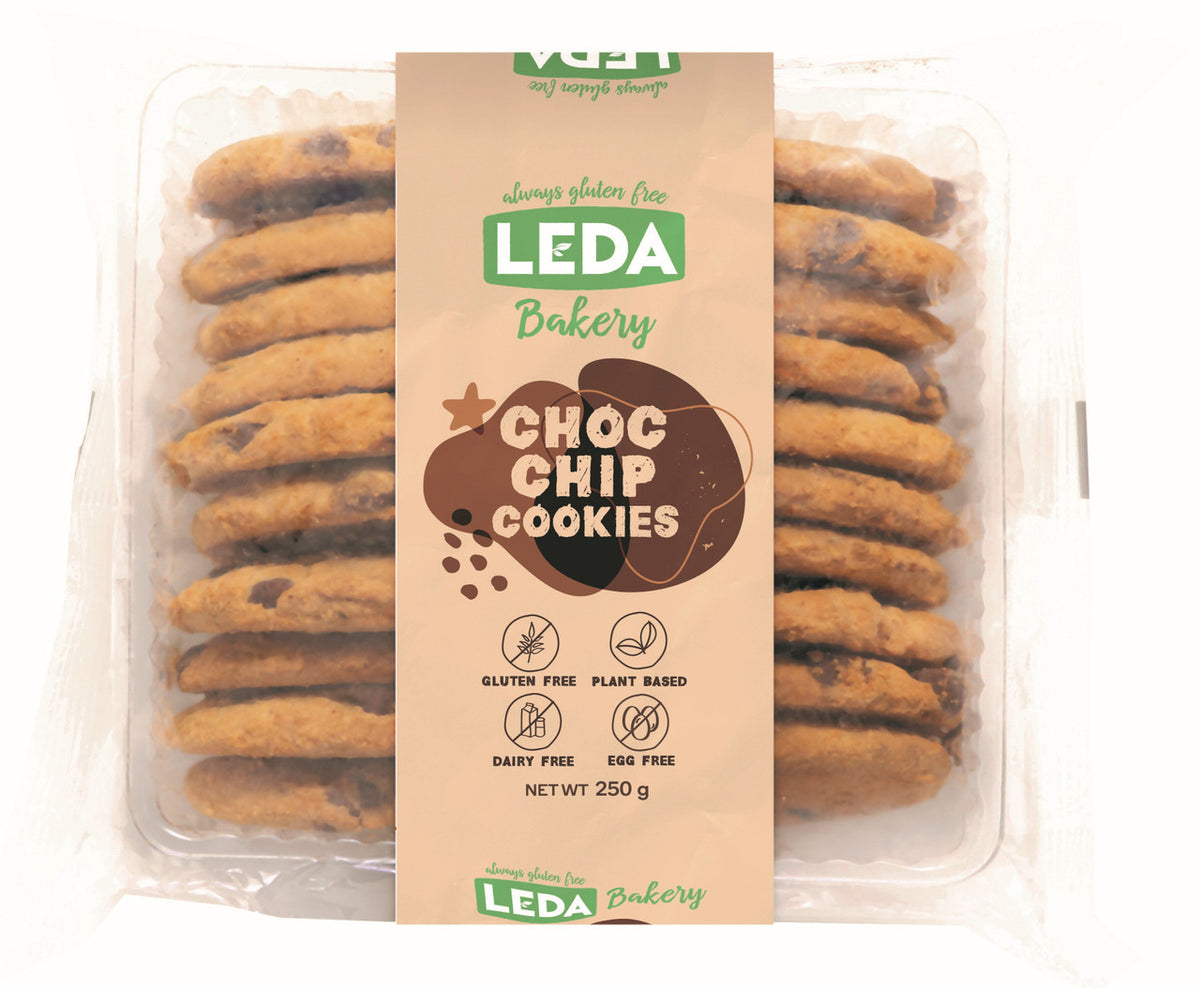 Leda - Gluten Free Choc Chip Cookies 250g – simplywholefoodsnz
