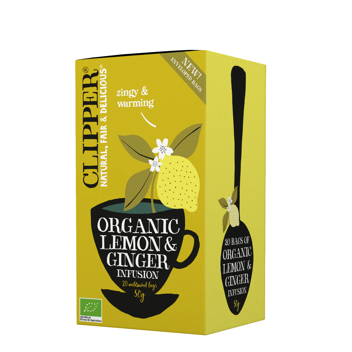 Clipper Lemon & Ginger Tea 20b – simplywholefoodsnz