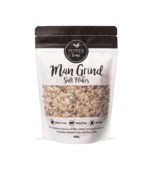 Pepper and Me Man Grind Salt Flakes 150g(No grinder needed ...