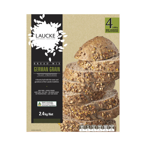 Laucke German Grain Breadmix 2.4kg – simplywholefoodsnz